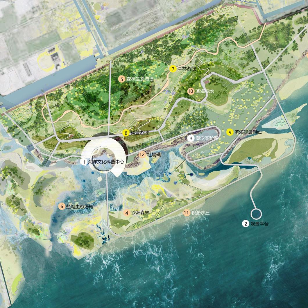 上海"V"型海岸带生态空间方案国际征集-建筑景观-德国ISA意厦国际设计集团